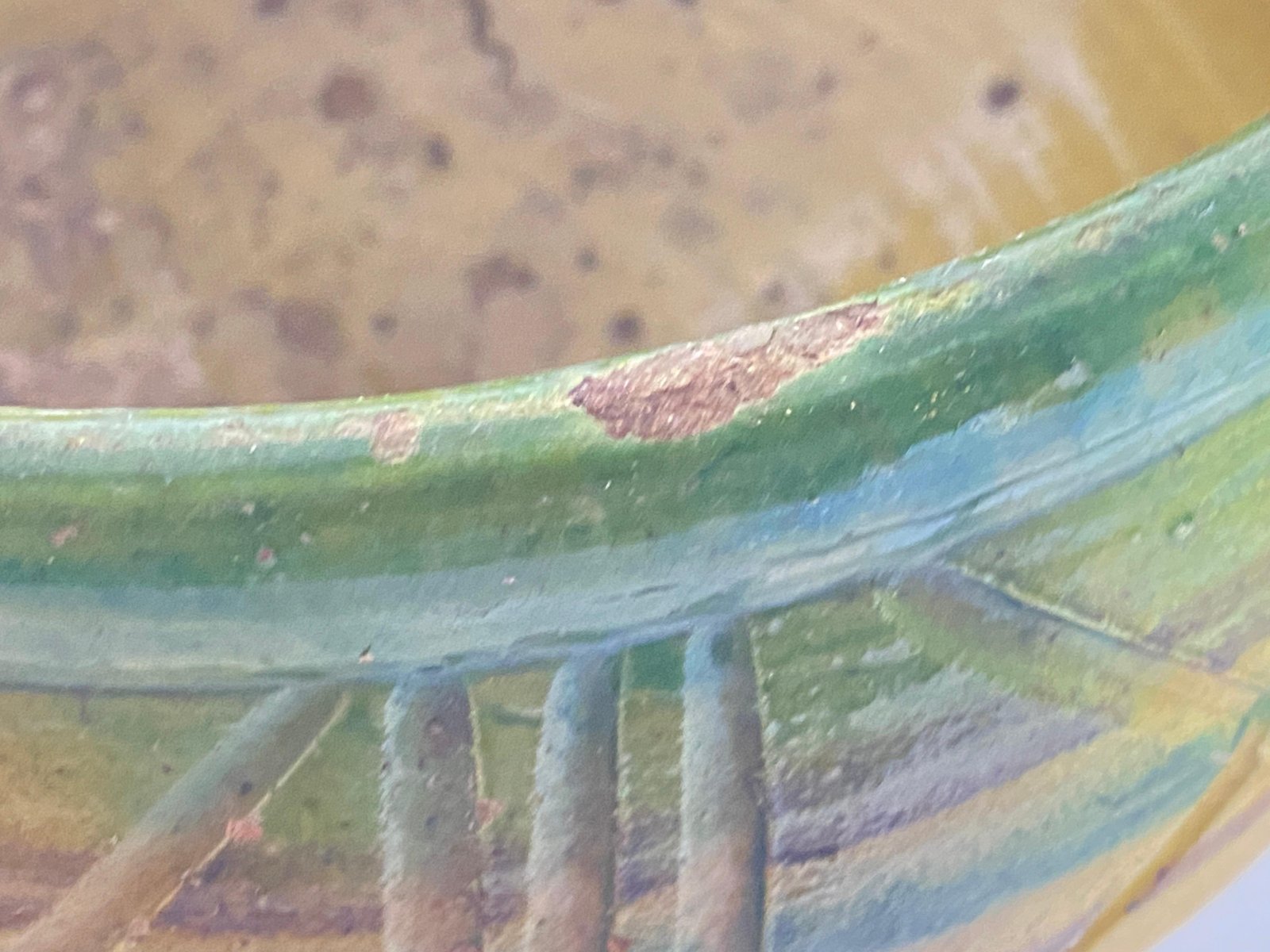 Middle Eastern Pottery Art Bowl for sale at Pamono