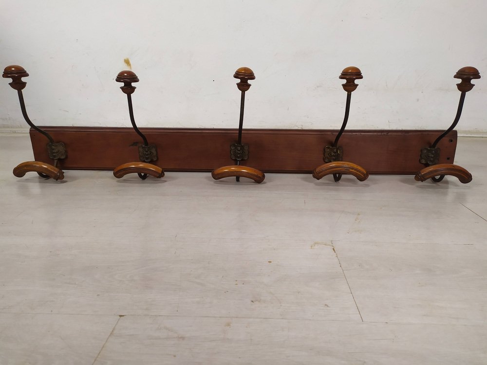 Antique Wall-Mounted Coat Rack for sale at Pamono