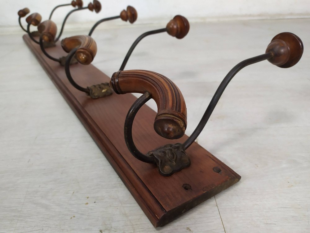 Antique Wall-Mounted Coat Rack for sale at Pamono