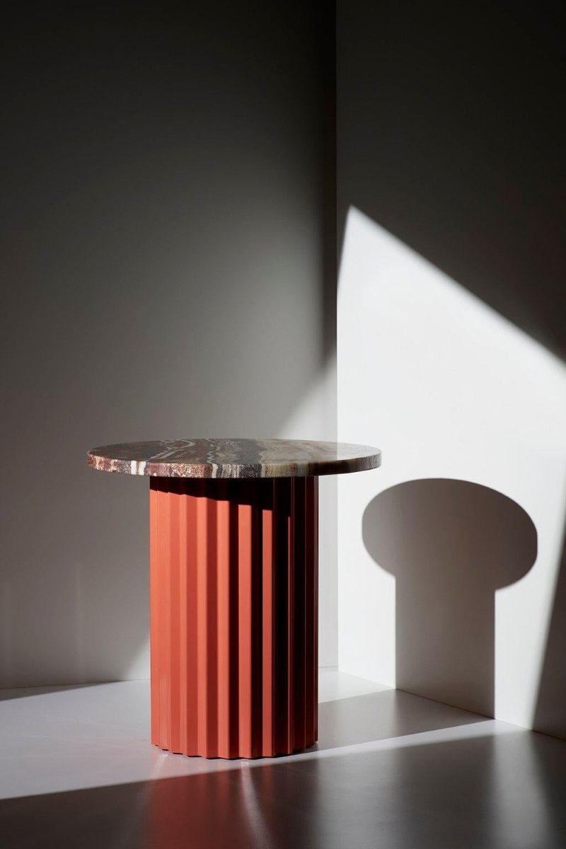 Column Side Table with Marble 40 by Lisette Rützou for sale at Pamono