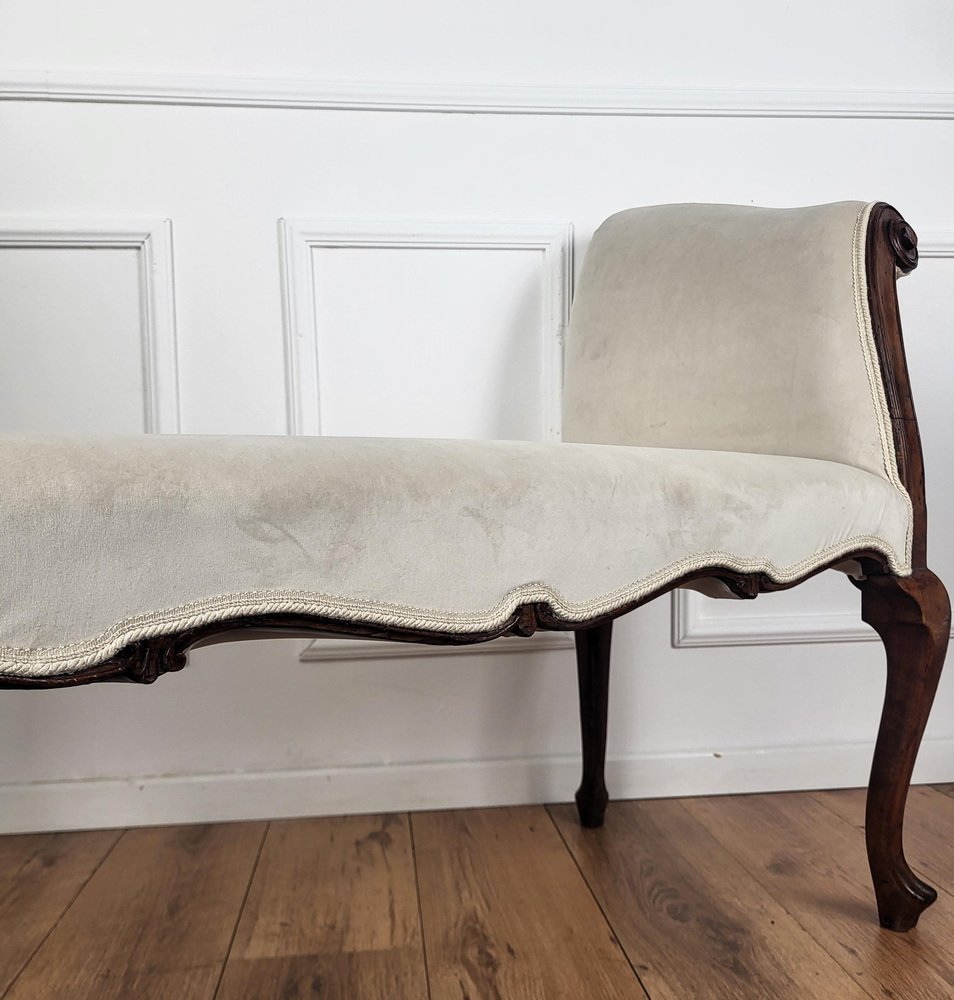 Antique Italian Walnut Bench, 1890s for sale at Pamono