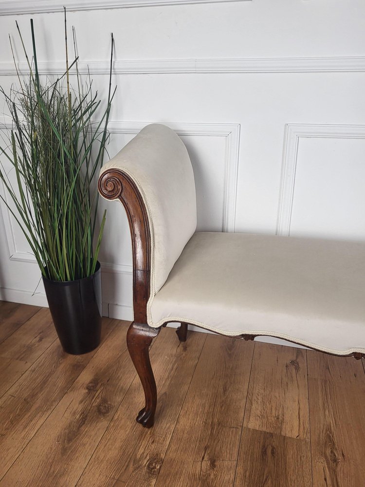 Antique Italian Walnut Bench, 1890s for sale at Pamono