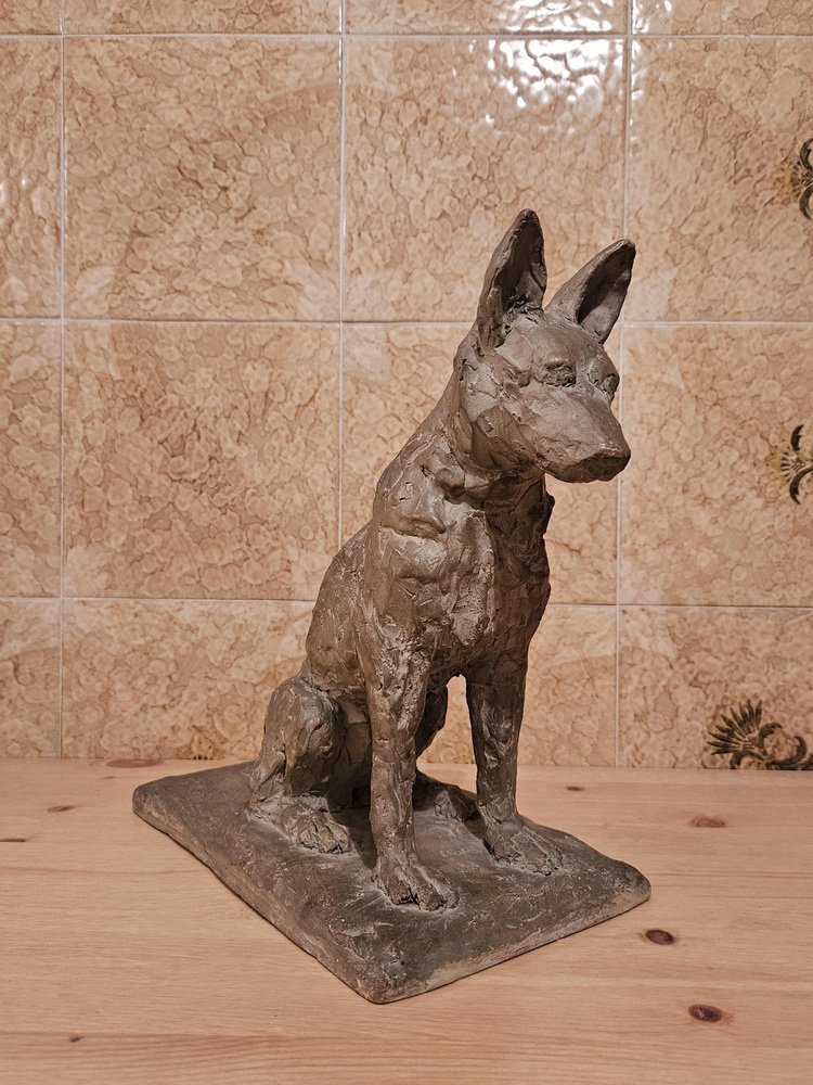 Art Deco Terracotta Dog by A. Thorand, 1935 for sale at Pamono