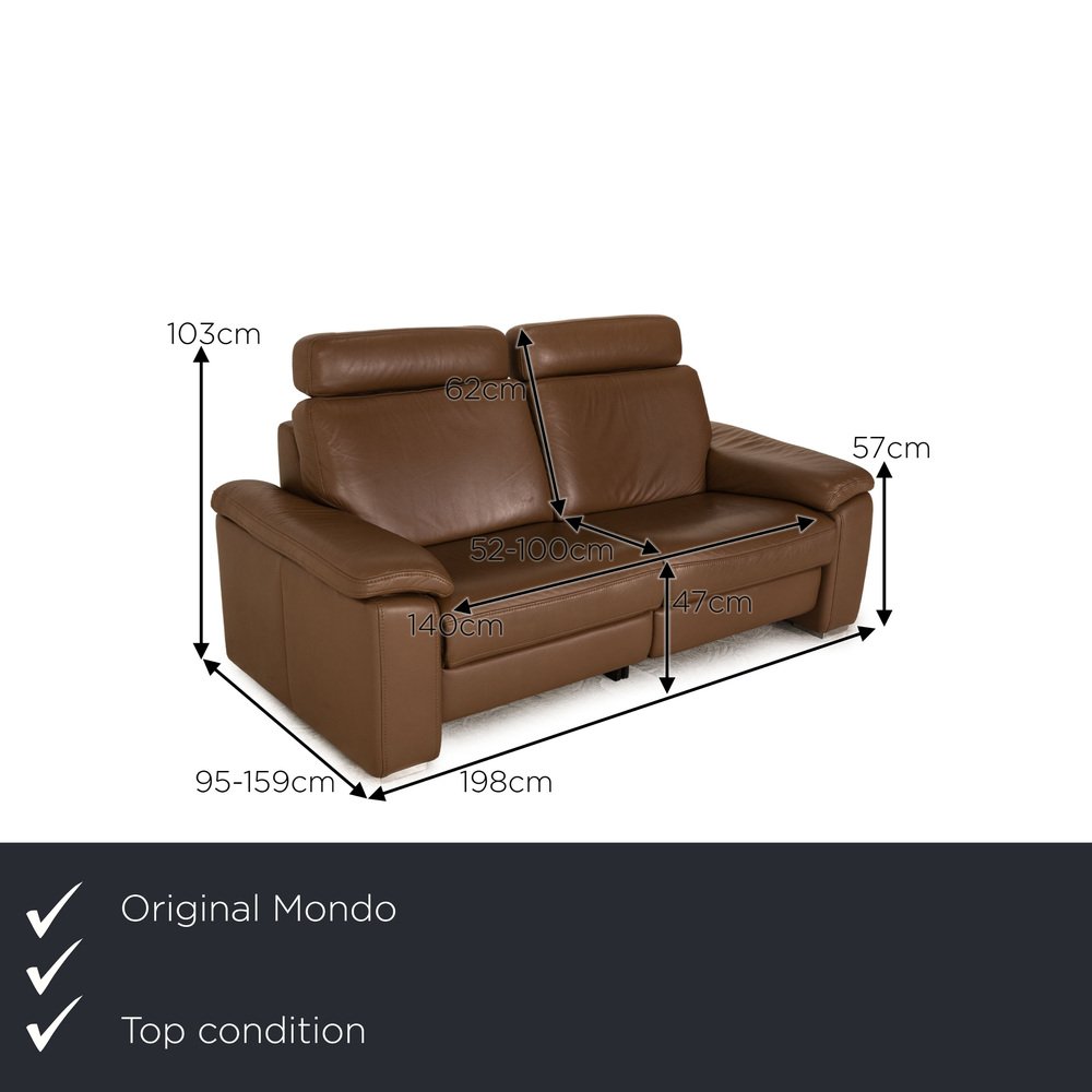 Maestra 2-Seater Sofa in Brown Leather from Mondo for sale at Pamono
