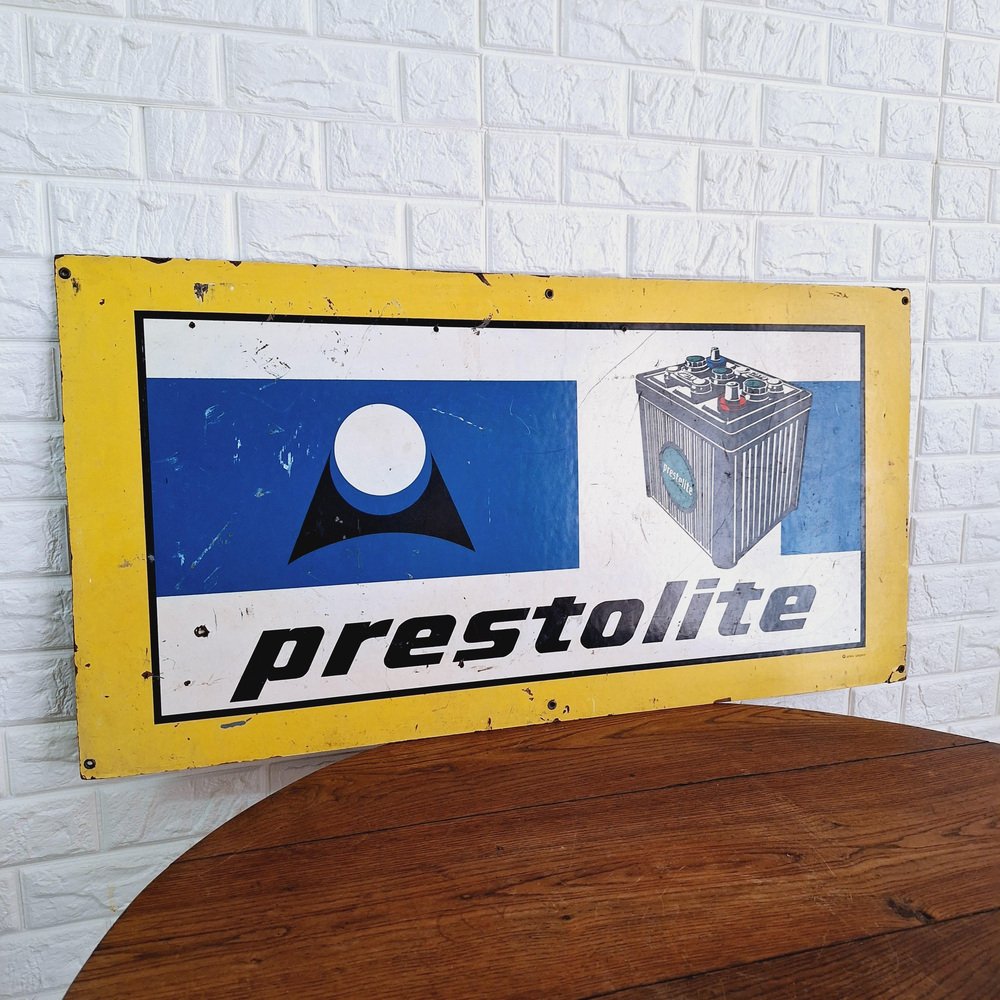 Large Prestolite Mechanic Shop Advertising Sign, 1960s for sale at Pamono