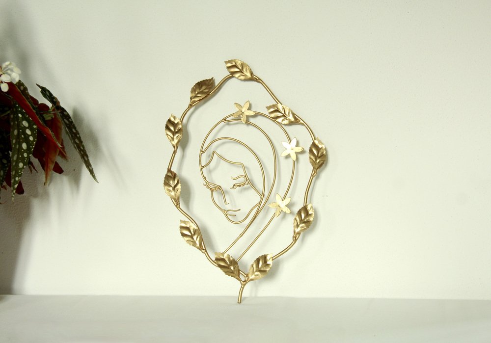 Mid-Century Maria Wall Sculpture in Iron, Italy, 1950s for sale at Pamono