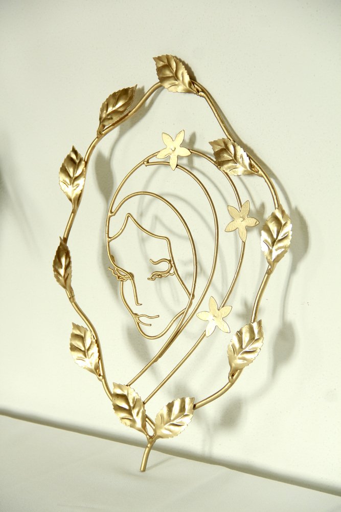 Mid-Century Maria Wall Sculpture in Iron, Italy, 1950s for sale at Pamono