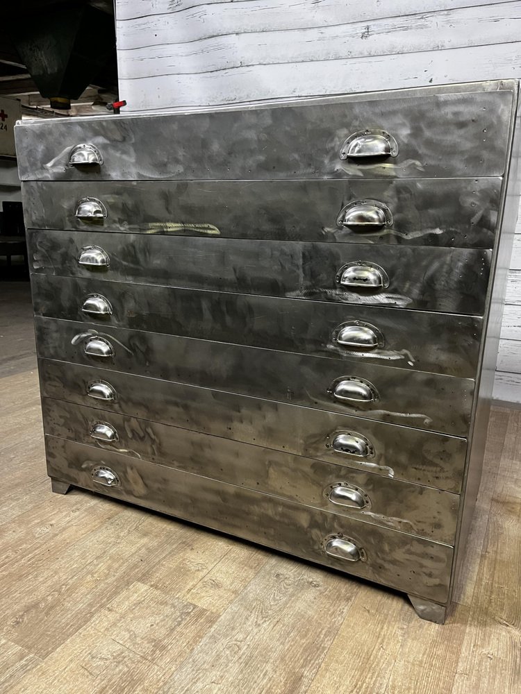 Vintage Iron Chest of Drawers for sale at Pamono