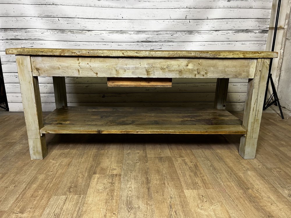 Vintage Industrial Workbench in Spruce for sale at Pamono