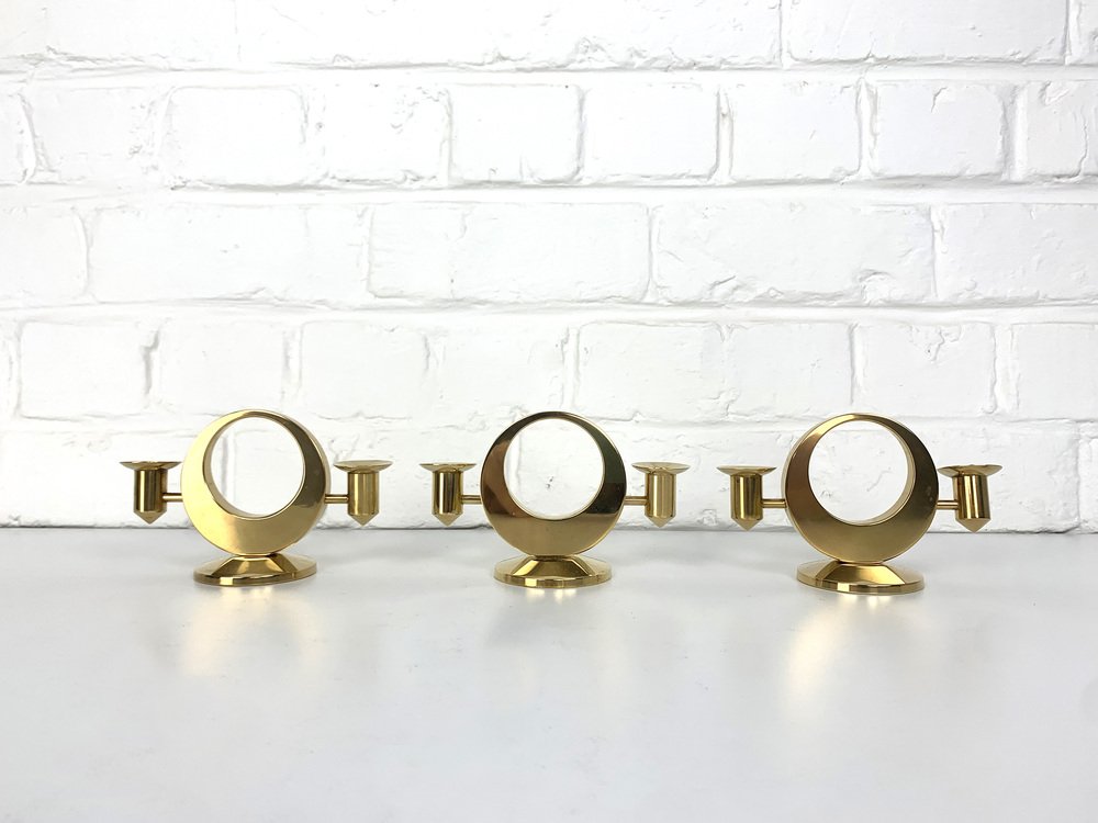 Mid-Century Scandinavian Candelabras in Brass by Arthur Pe, Kolbäck ...