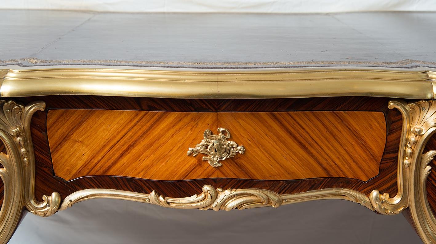 Antiker Französischer Napoleon III Schreibtisch aus Exotischem Edelholz ...