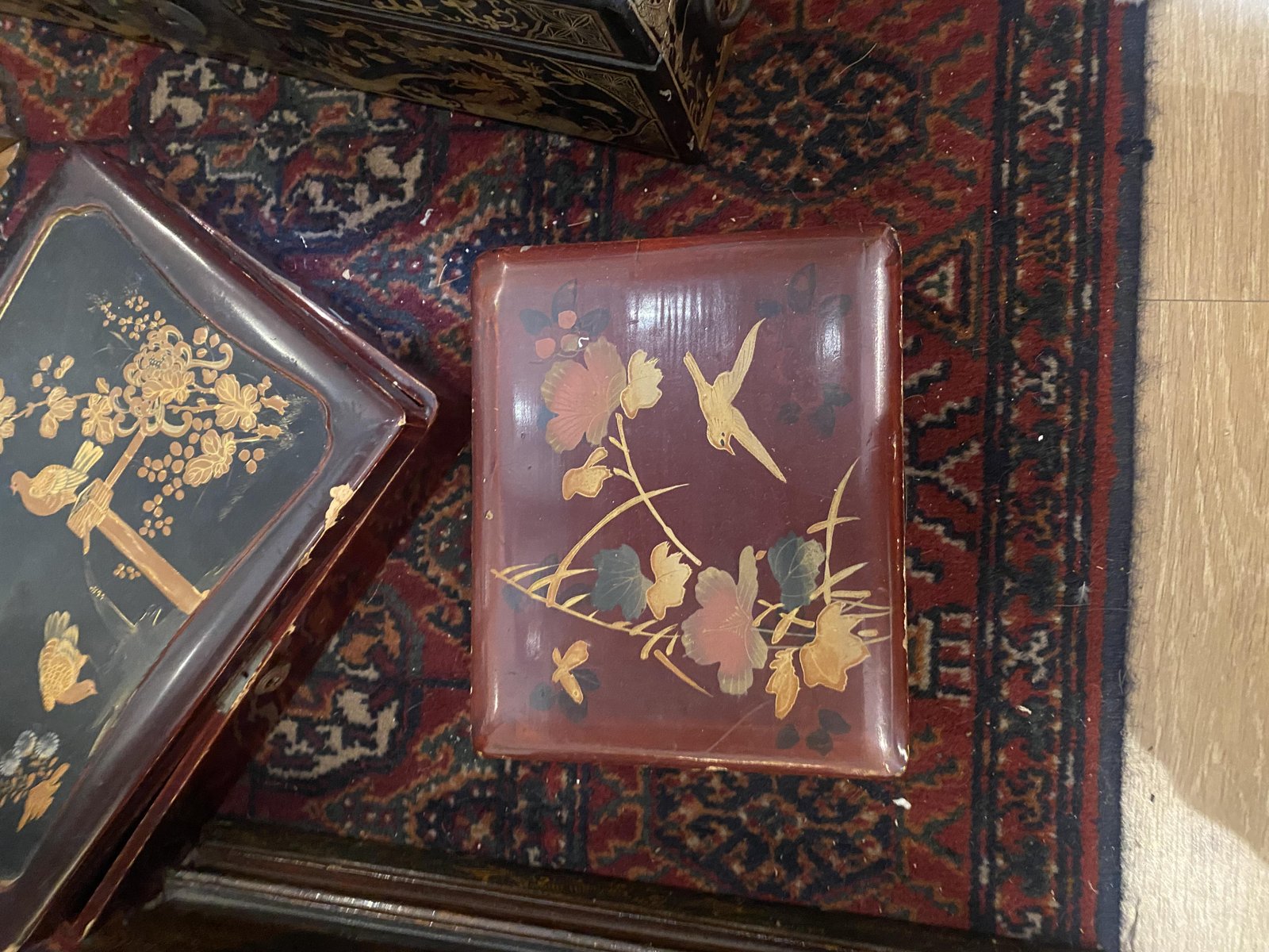 Vintage Japanese Lacquer Box for sale at Pamono