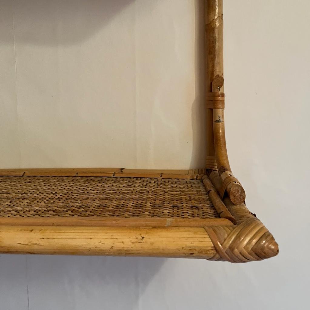 Vintage Bamboo & Cane Wall Unit for sale at Pamono