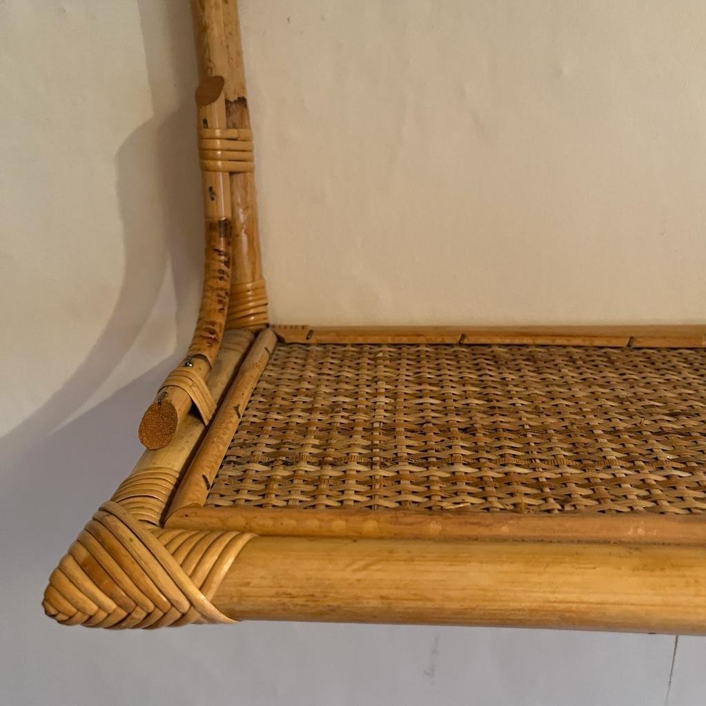 Vintage Bamboo & Cane Wall Unit for sale at Pamono