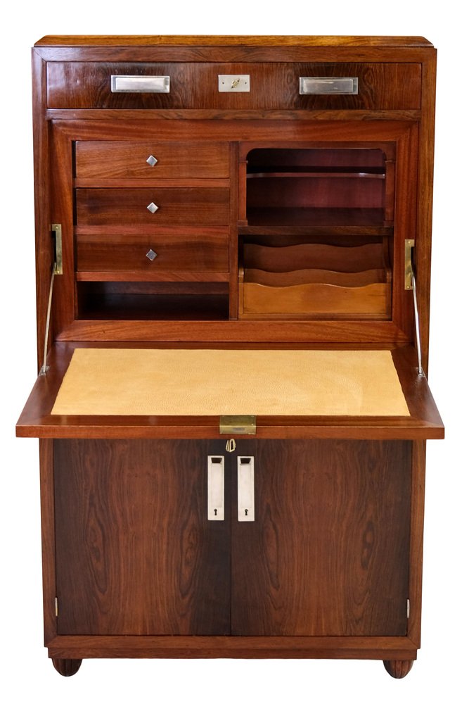 Art Deco Secretary with Hidden Locking Mechanism, 1930s for sale at Pamono