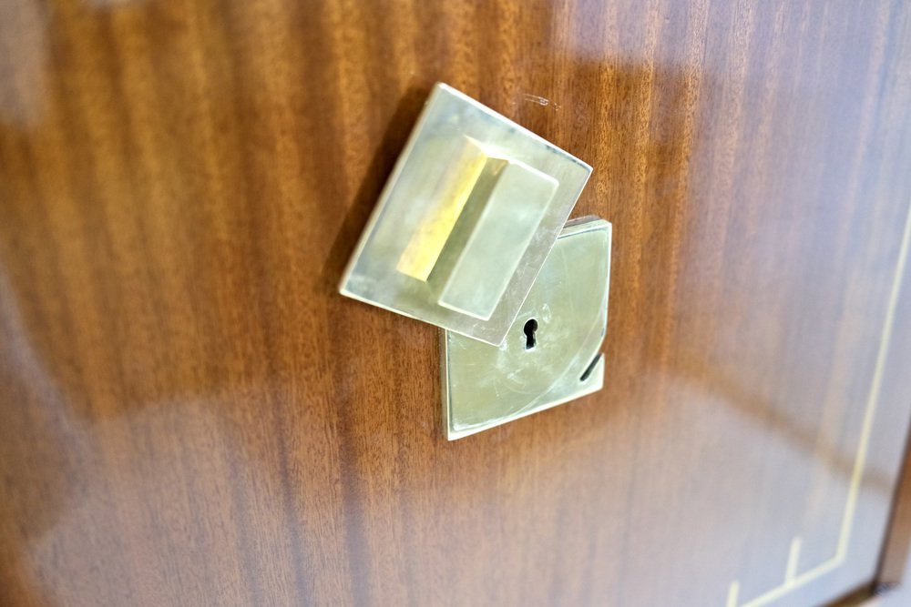 Art Deco Dominique Secretary Desk with Keyhole in the Fitting, 1930s ...