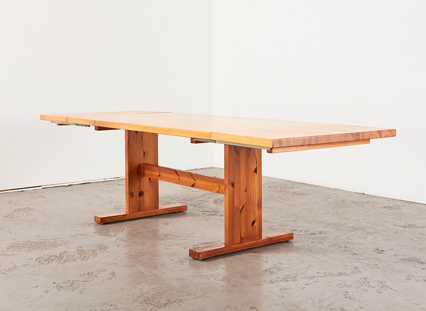 Scandinavian Drop-Leaf Pine Shaker Dining Table, 1960s for sale at Pamono