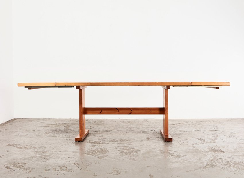 Scandinavian Drop-Leaf Pine Shaker Dining Table, 1960s for sale at Pamono