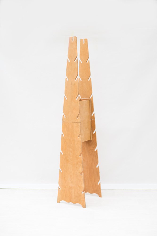 Modular Wooden Hanger Sculpture, 1970s for sale at Pamono