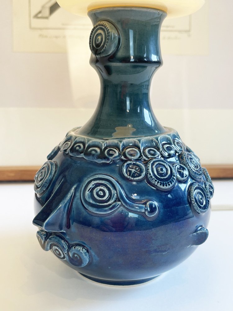 Blaue Studio Line Tischlampe aus Keramik von Bjørn Wiinblad für ...