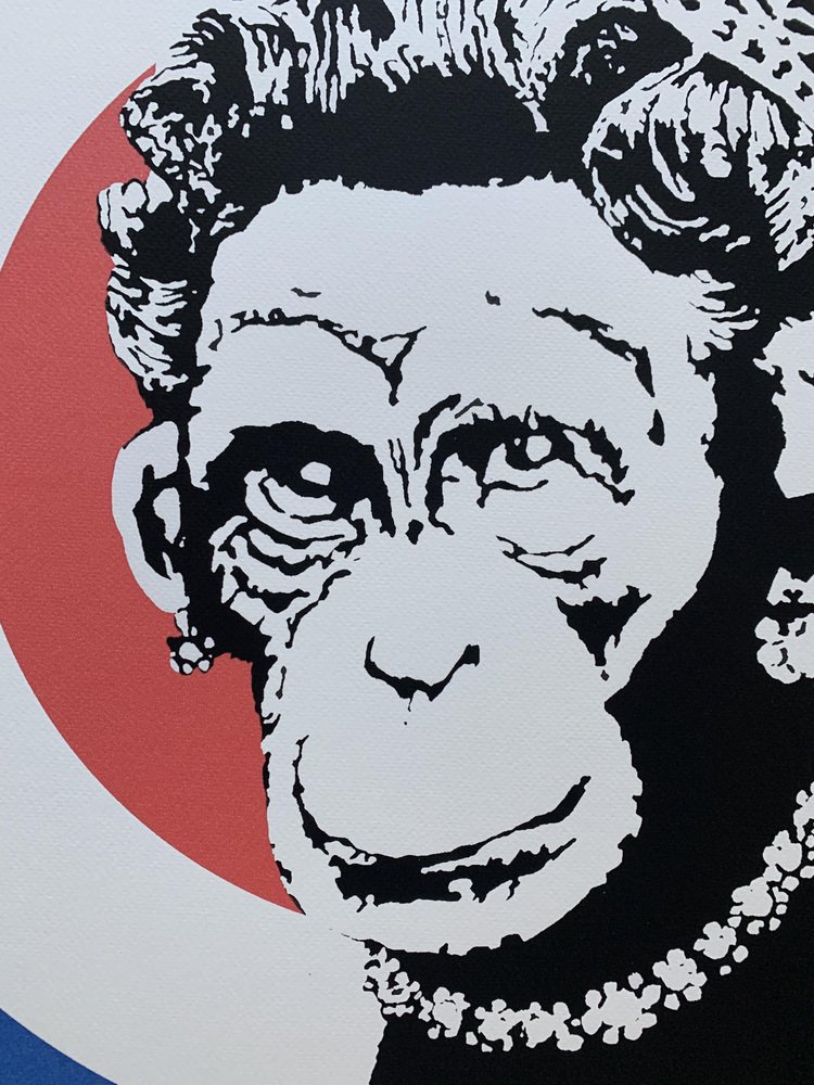 Banksy, Monkey Queen, 2000s, Screen Print for sale at Pamono