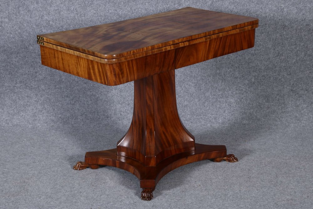 Biedermeier Game Side Table in Mahogany, 1820 for sale at Pamono
