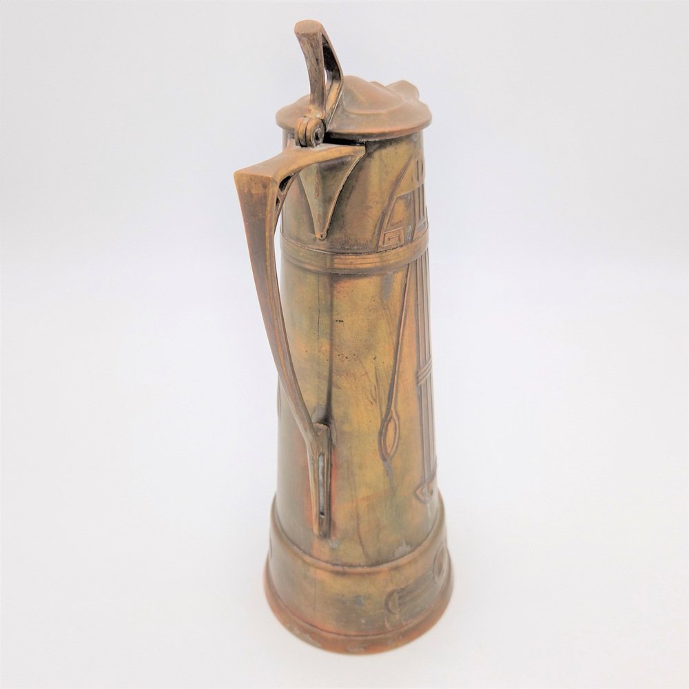 Art Nouveau Copper Can by Carl Deffner Esslingen. 1900s for sale at Pamono