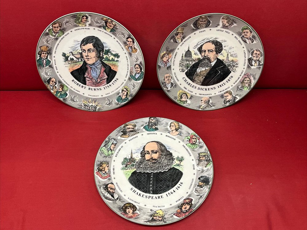 Charles Dickens, Shakespeare & Robert Burns Plates from Royal Doulton ...