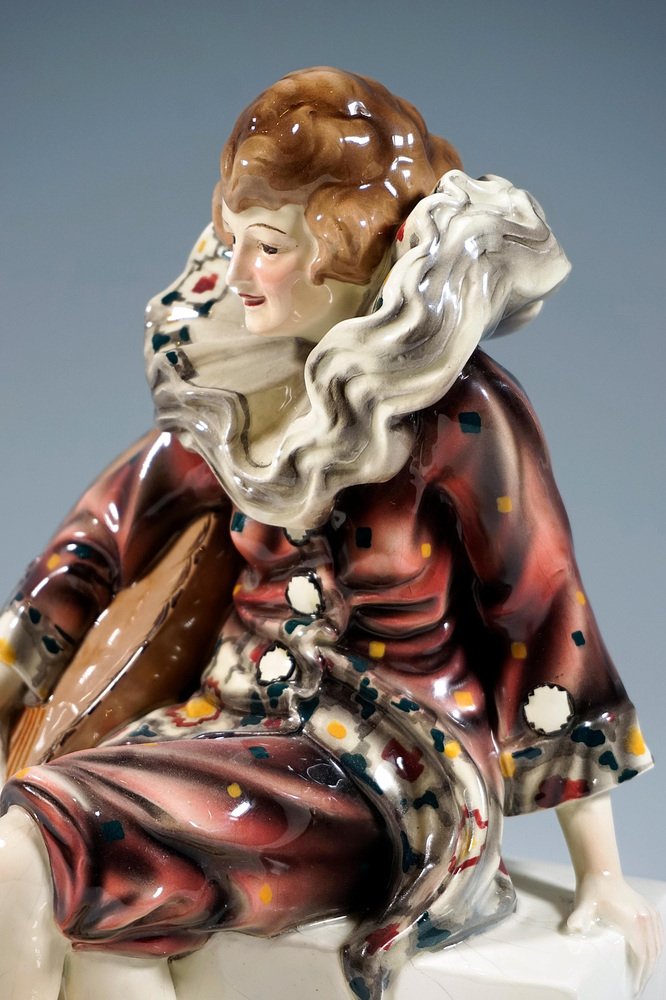 Goldscheider Art Deco Figure Seated by Wilhelm Thomasch, 1920s for sale ...