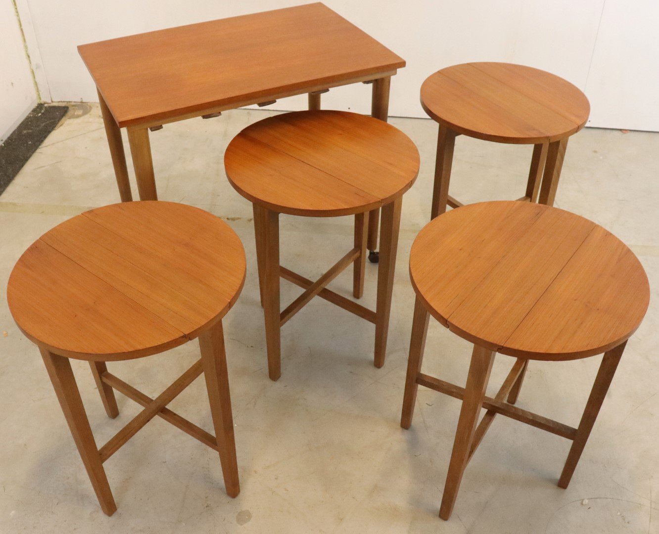 Nesting Tables by Poul Hundevad, Set of 5 for sale at Pamono