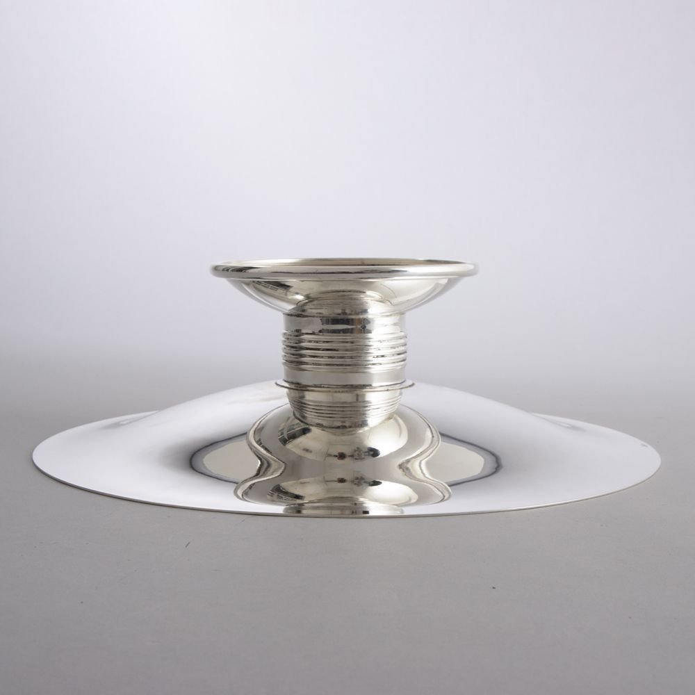 French Modernist Art Deco Silver Plated Coupe by Luc Lanel for ...