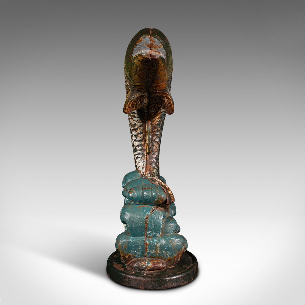 Antique English Victorian Anglers Door Stop Fish Statue in Cast Iron ...