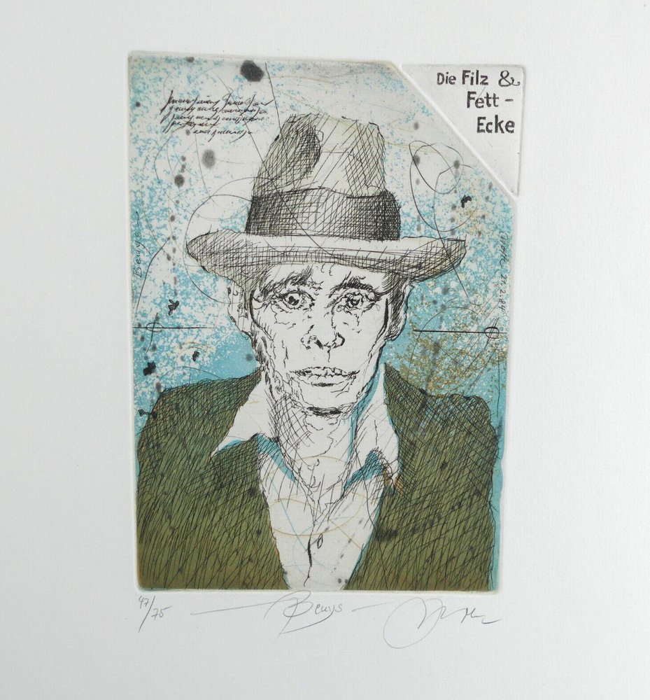 Udo Nolte, Joseph Beuys, Etching, 1984 for sale at Pamono