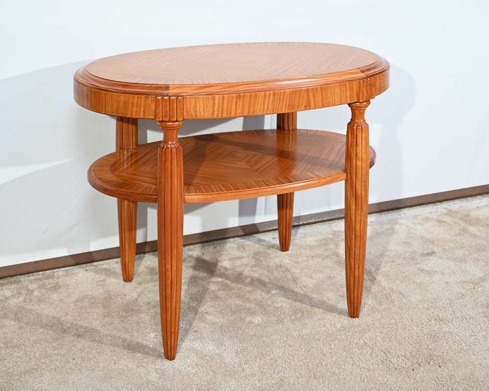 Small Art Deco Light Mahogany Table, 1930s for sale at Pamono