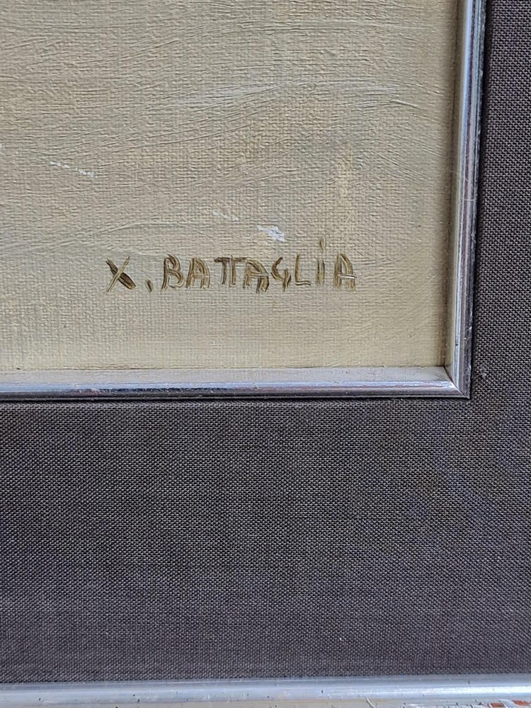 Xante Battaglia, Composition, 1970, Oil on Canvas, Framed for sale at ...