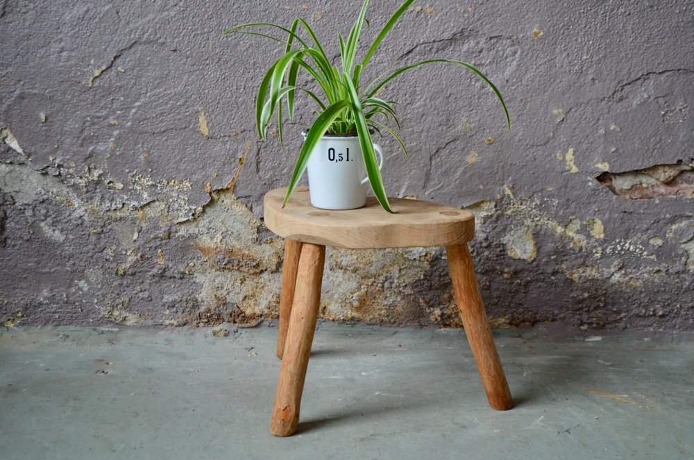 Brutalist Tripod Farm Stool for sale at Pamono