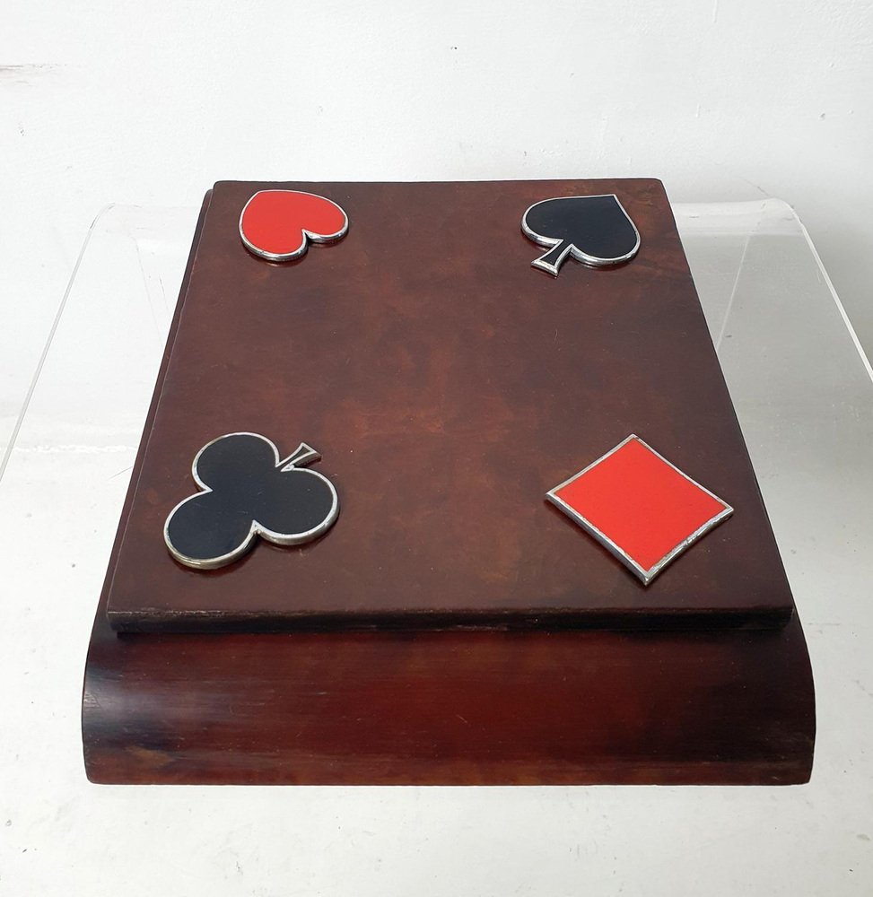 Art Deco Italian Playing Card Box, 1930s for sale at Pamono