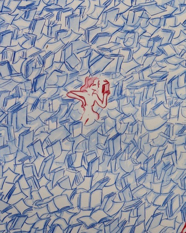 Gabrielle Rul, One Book After the Other, 2022, Watercolor for sale at ...