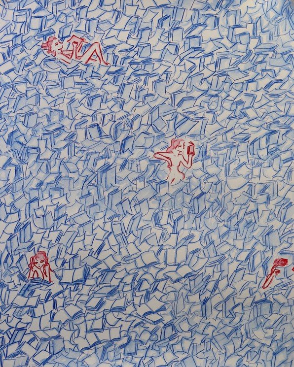 Gabrielle Rul, One Book After the Other, 2022, Watercolor for sale at ...