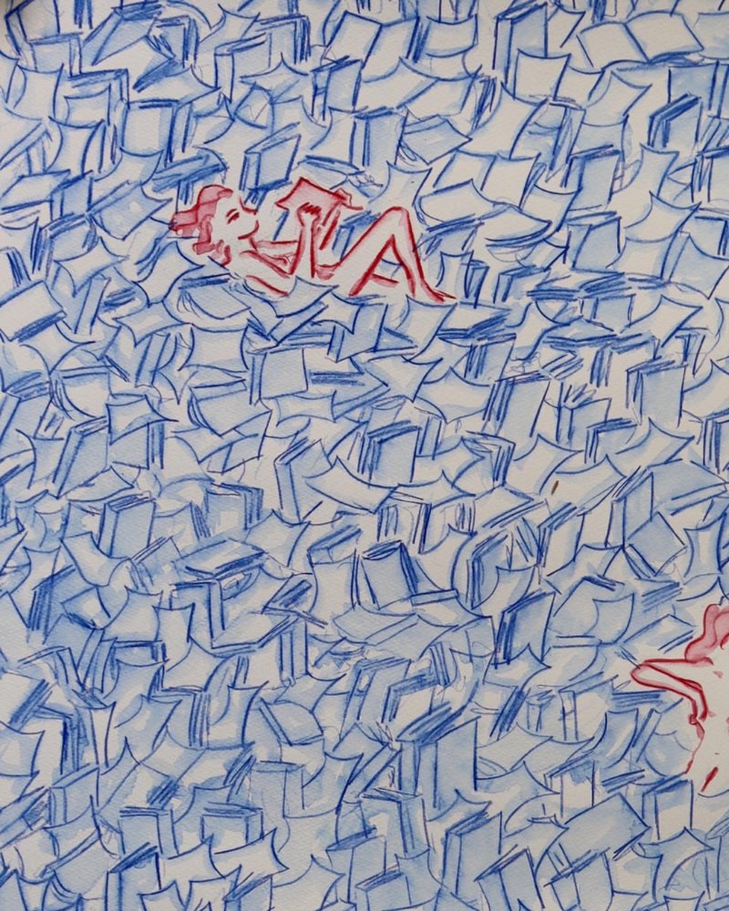 Gabrielle Rul, One Book After the Other, 2022, Watercolor for sale at ...
