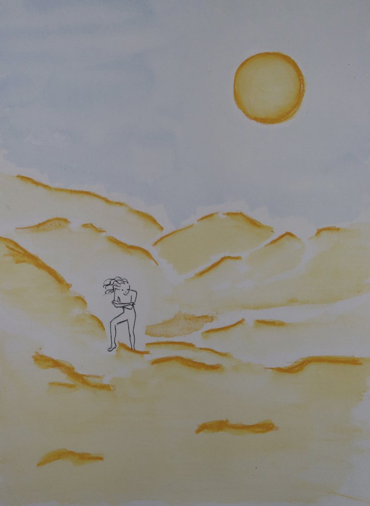 Gabrielle Rul, The Road Is Long, 2021, Watercolor for sale at Pamono