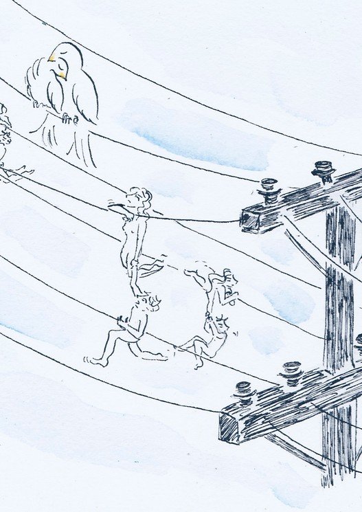 Gabrielle Rul, Only Love Birds, 2023, Aquarell bei Pamono kaufen