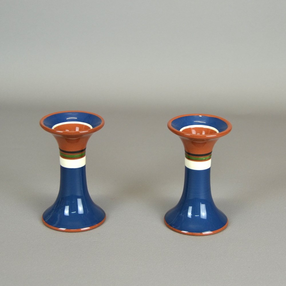 Ceramic Candlesticks, Sweden, 1960s, Set of 2 for sale at Pamono