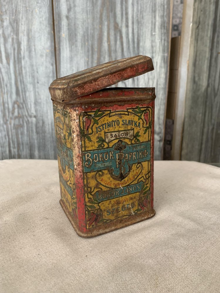 Metal Paprika Box from János Bokor, 1900s for sale at Pamono