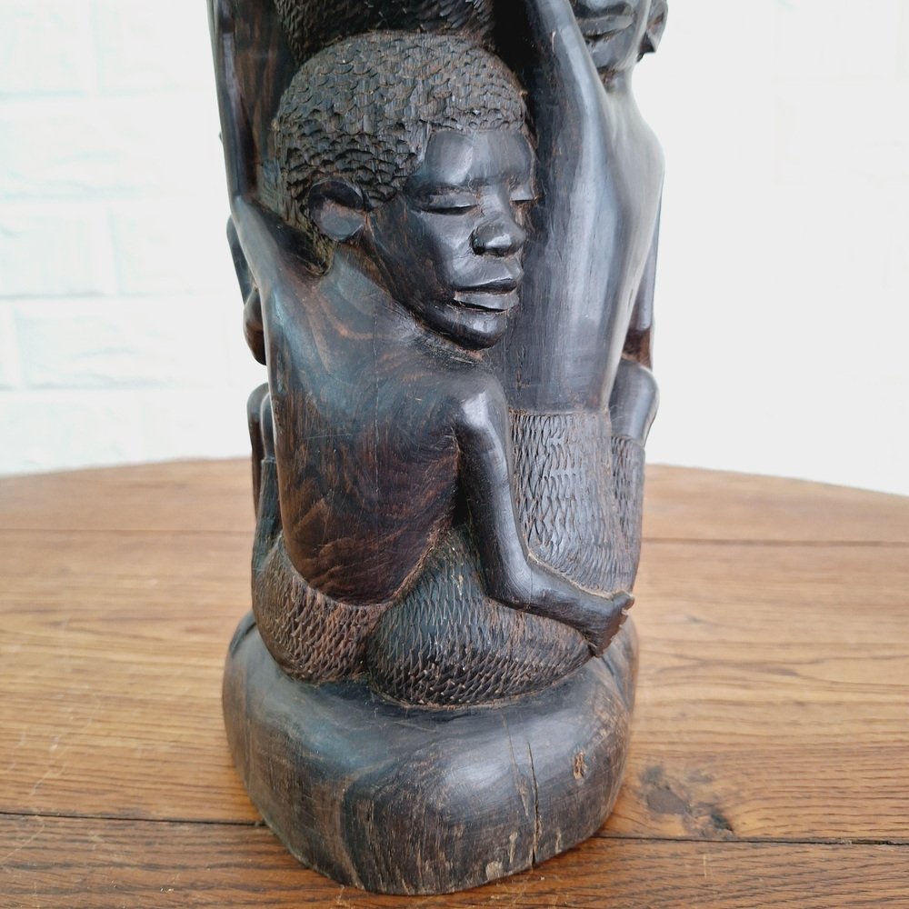 Ujama Makonde Art Tree of Life Sculpture in Ebony, Tanzania, 1970s for ...
