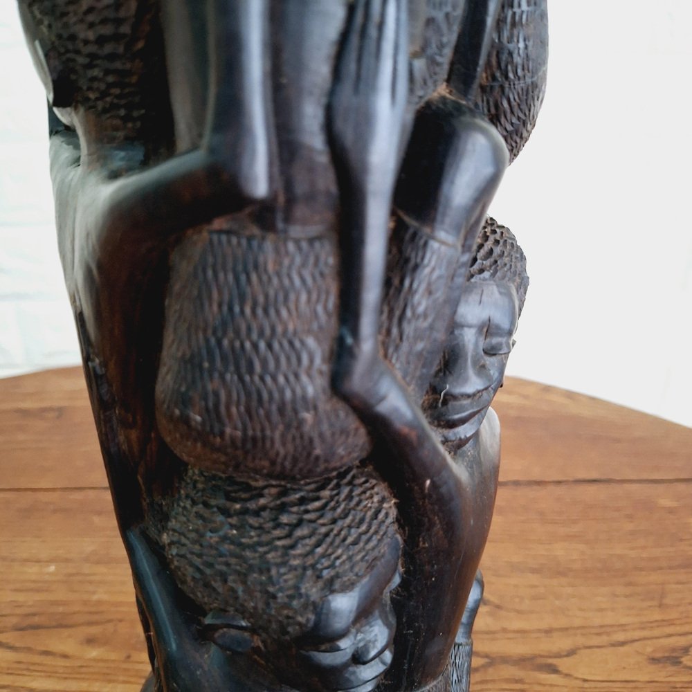 Ujama Makonde Art Tree of Life Sculpture in Ebony, Tanzania, 1970s for ...