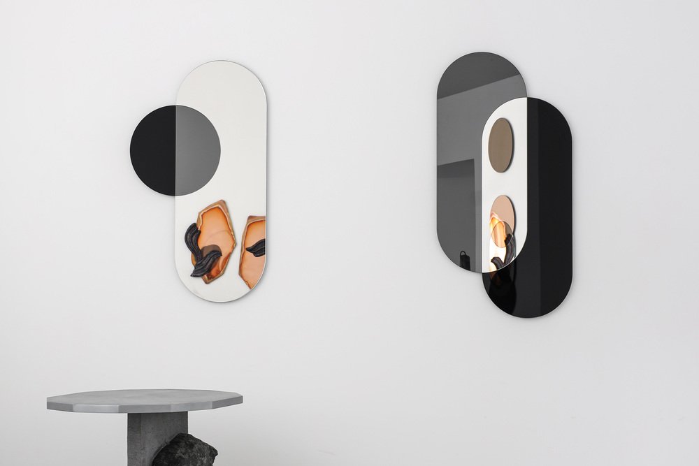 Layered Silhouettes Two Stadiums Mirrors by Rive Roshan for sale at Pamono