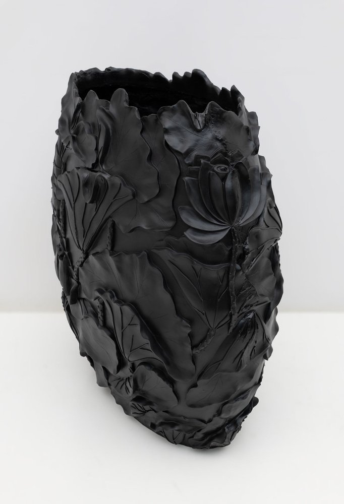 Modern Black Matt Resin Cache-Pot, 2000s for sale at Pamono