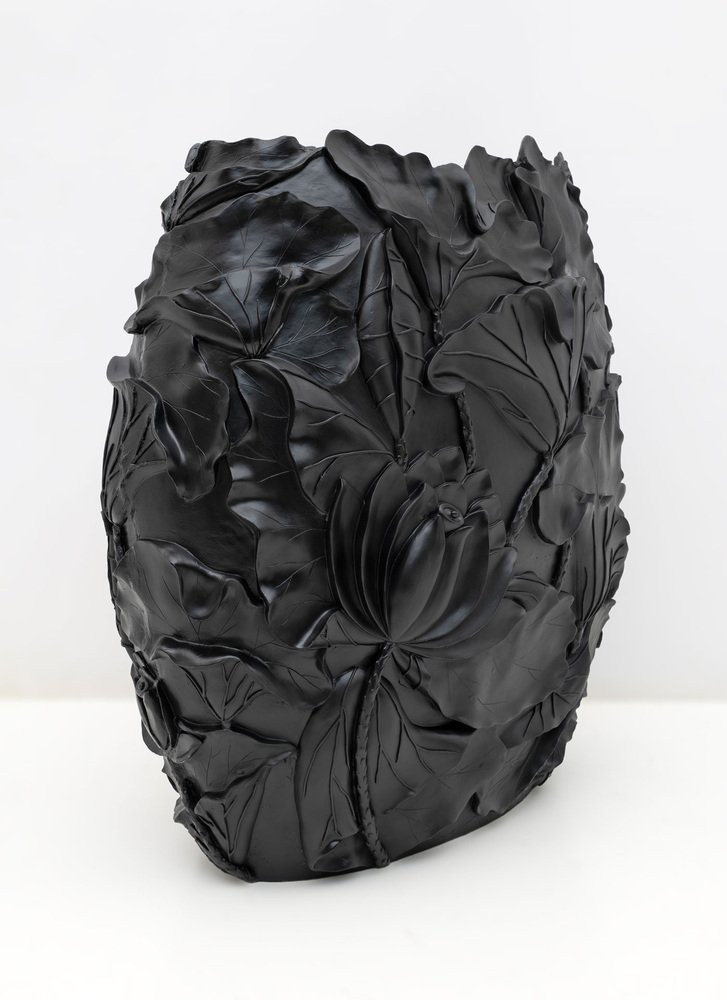 Modern Black Matt Resin Cache-Pot, 2000s for sale at Pamono