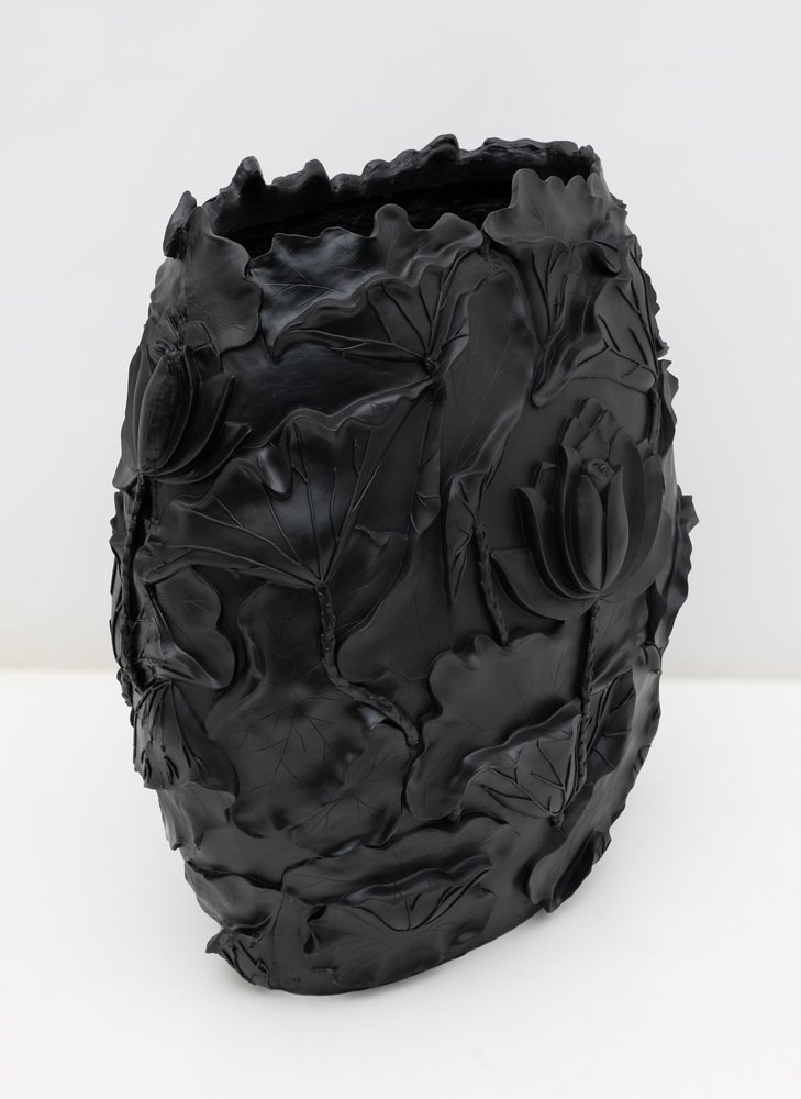 Modern Black Matt Resin Cache-Pot, 2000s for sale at Pamono